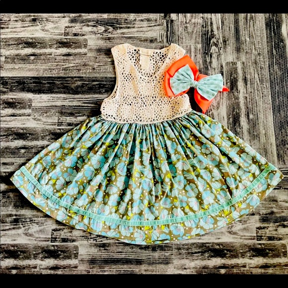Matilda Jane | Dresses | Matilda Jane Crochet Tunic Top Plus Bow Girls ...